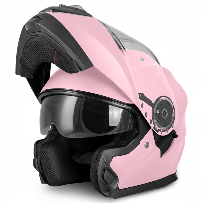 VINZ Santos Systeemhelm Roze / Motorhelm – Gratis verzending